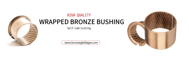 CuSn8 & CuSn6.5 Bronze Bearings Material | Flange Cylindrical Bushes Type | Wrapped Bushing 