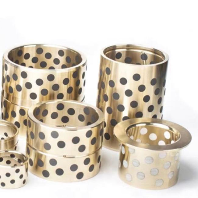Oilless Guiding Bush With Collar Self Lubricating Durable Copper Nickel Aluminium Bronze Slide Plate with Graphite Self-Lubrication