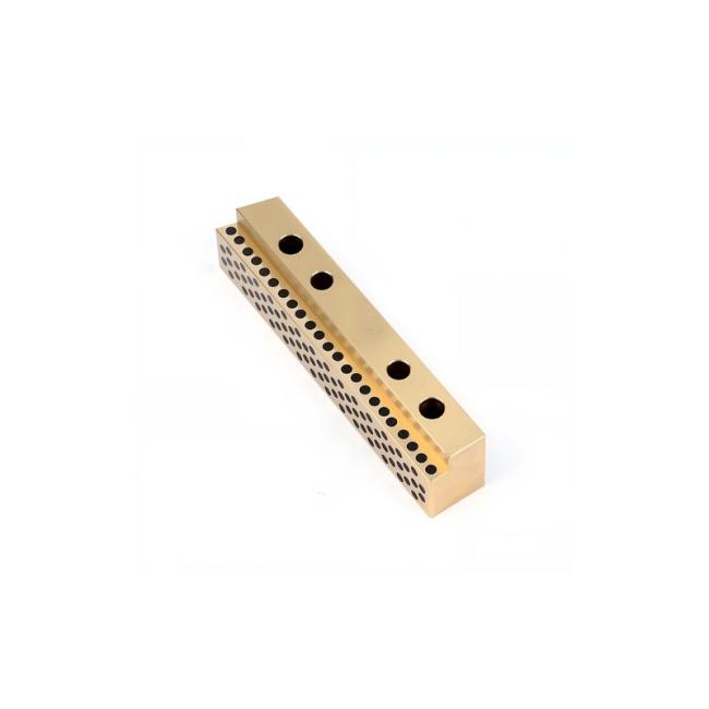Heavy-load C63000 aluminum bronze bearing wear plate with precision grooves