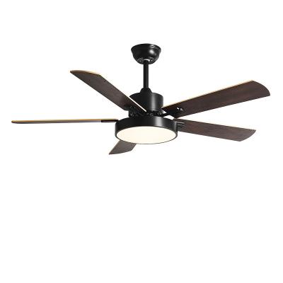 China 52 inch plafondventilator met licht Moderne LED plafondventilator 5 ABS-bladen Te koop