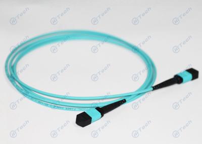 Cina Cavo di toppa di OM3 MPO MTP RoHS certificato per la telecomunicazione a fibra ottica in vendita