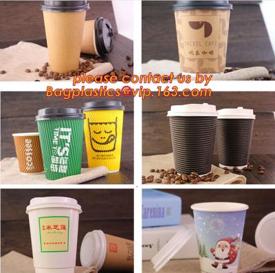 China natural coffee cup,printed paper cup,tea cup and saucer, New Style Custome Printed Double Wall Paper Coffee Cups with Li for sale