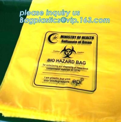 China Biohazardous Bags with Custom Printed for Laboratory Used, disposable Polypropylene Autoclavable Biohazard Bag, bagease for sale