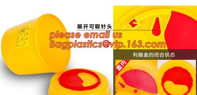China Square sharps container, medical disposal bins, needle container, Disposable Hospital Biohazard Sharp Collector Waste Bi for sale
