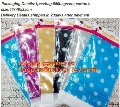 China WHOLESALE DISPOSABLE PE PRINTED POLKA DOTS PARTY TABLE CLOTH, TABLE COVER,1PCS/BAG,600BAGS/CTN,SEASONAL PACKAGING TPU EV for sale