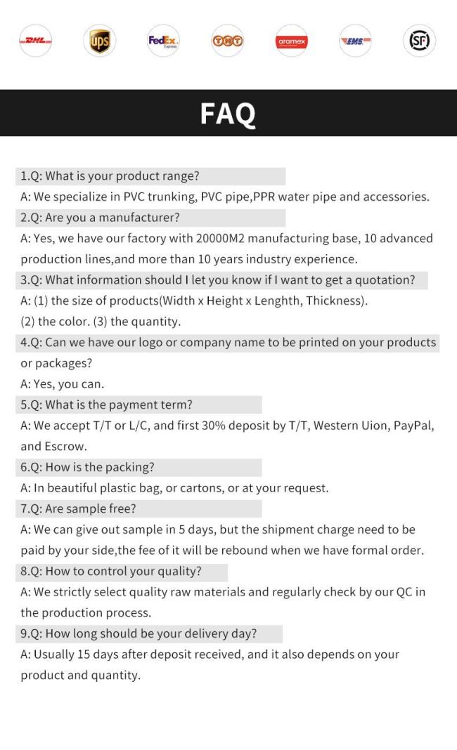 Square PVC Wireway Cable Trunking System