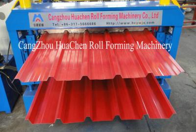China Siemens PLC-Doppelschicht-Dach-Platten-Rolle, die Maschine mit Stahl der Stahlwalze-No.45 bildet zu verkaufen
