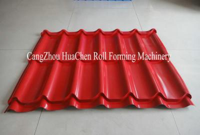 China Rollo acanalado de aluminio de la hoja que forma la máquina para la teja de tejado de 0,3 - de 0.7m m en venta