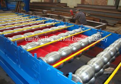 China Rollo acanalado de aluminio de la hoja que forma la máquina para la teja de tejado de 0,3 - de 0.7m m en venta