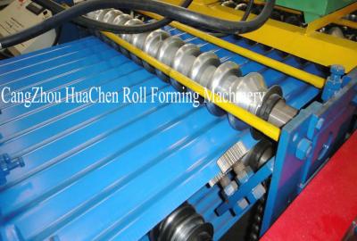 China Popuar-Größen-Metalldach-Doppelschicht-Rolle, die Maschine mit sicherer Abdeckung bildet zu verkaufen