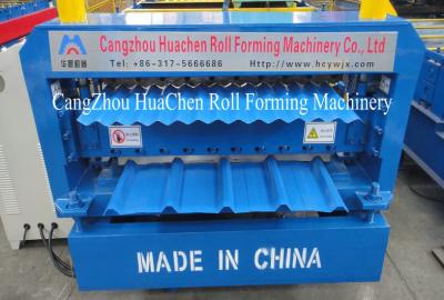 China Popuar-Größen-Metalldach-Doppelschicht-Rolle, die Maschine mit sicherer Abdeckung bildet zu verkaufen