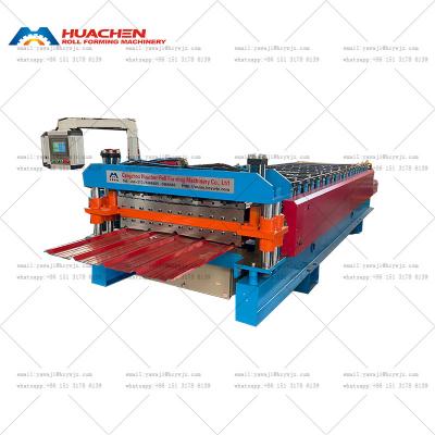 Китай Philippines Often Used For Tile Type 5 Ribs And Mini Rib Double Layer Roll Forming Machine продается