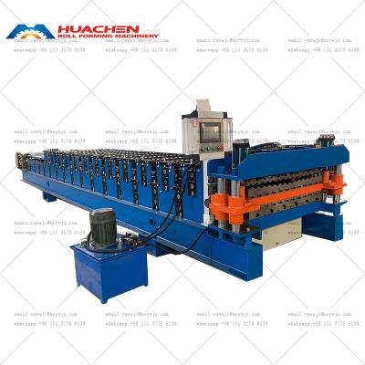 China Máquina automática de moldeado de láminas de techo de doble capa de metal versátil en venta
