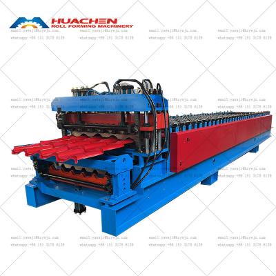 China Glazed Trapezoidal Sheet Making Roof Panel Rollformer Machine for sale
