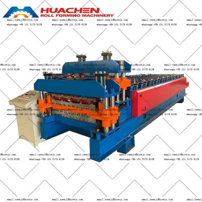 China Máquina de moldeado de rodillos de doble cubierta con accionamiento por cadena para material PPGI / GI Tipo de material en venta