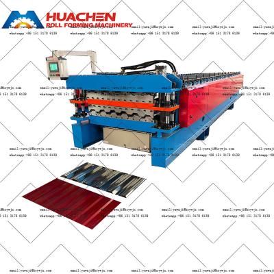 China 1250 mm de ancho de material Máquina de moldeado de rodillos de doble cubierta con velocidad de 15 m / min en venta