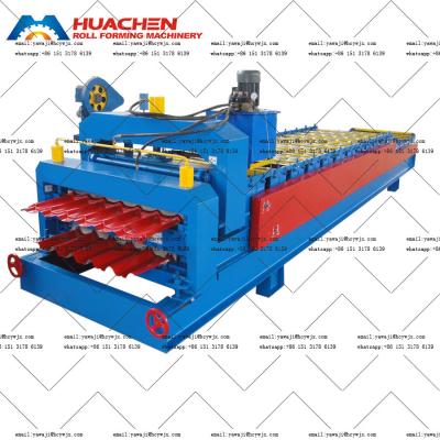 China Fabricantes profesionales de máquinas de moldeado de rodillos de doble cubierta de material PPGI / GI en venta