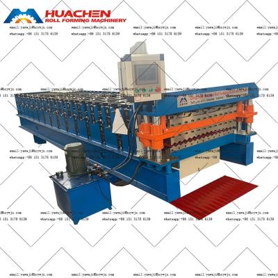 China Máquina de moldeo de rodillos de doble cubierta fácil de hacer con estaciones de rodillos 16/17 y accionamiento de cadena en venta