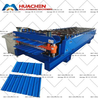 China 0.3-0.6mm Doppelschicht-Rollformmaschine für Dachbleche zu verkaufen