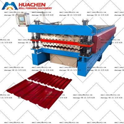 China Ibr And Corrugated Roof Sheet Double Deck Roll Forming Machine for sale