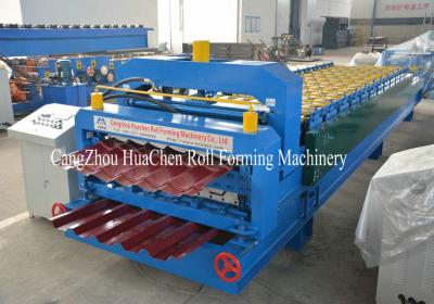 Chine Petit pain en acier solide de double couche de Metrocopo d'axe formant la machine 1250mm pour la tuile de toit à vendre