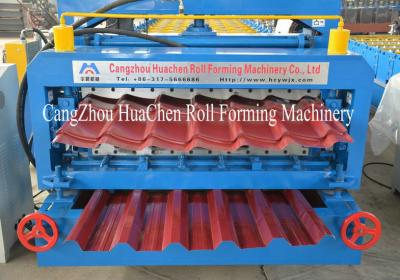 Chine Petit pain en acier solide de double couche de Metrocopo d'axe formant la machine 1250mm pour la tuile de toit à vendre