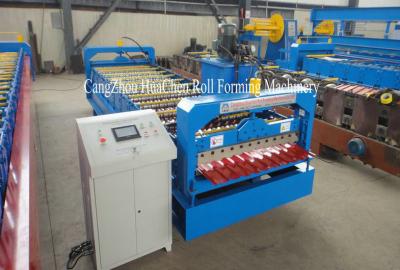 China 1.25M Width Metal Profiling Wall Panel Roll Forming Machine With Hydraulic Precut for sale