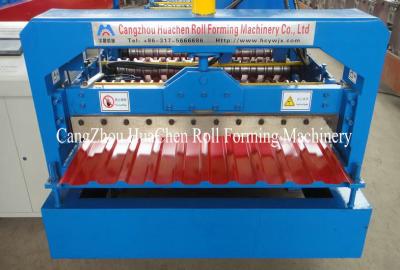 China 1.25M Width Metal Profiling Wall Panel Roll Forming Machine With Hydraulic Precut for sale