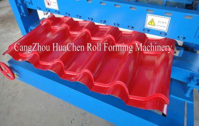 China Partical-Bogen-Deckungs-Rollen glasig-glänzende Fliese, die Maschine für Furchungs-Profil bildet zu verkaufen