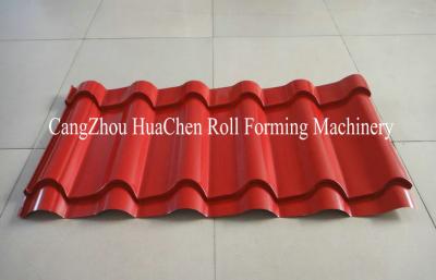 China Rollo esmaltado del acero de alta velocidad que forma el equipo con la prensa hidráulica y el sistema cortado en venta
