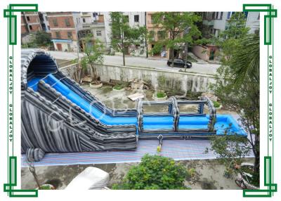 China De reusachtige Openlucht Opblaasbare Dia van het Poolwater Vuurvast met Tunnel Te koop