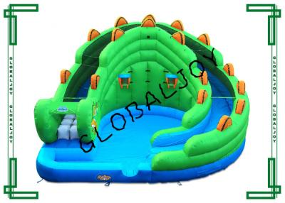 China Van de de Ontploffings Opblaasbaar Dia van de geteerd zeildoekdraak het Waterpark 7m X 7m X 4m Te koop