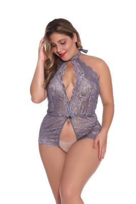 Chine La combinaison respirable XL-4XL de lingerie de taille de plus creusent la combinaison noire de lingerie à vendre