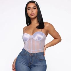 Κίνα Lingerie κομπινεζόν γυναικών SL προκλητικό μετάλλων αλυσίδων σφεντονών κομπινεζόν δαντελλών Halter ώριμο προκλητικό προς πώληση