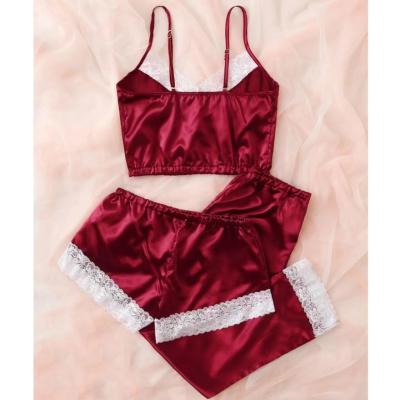 Κίνα Lingerie κομπινεζόν δαντελλών Floral προκλητικά πιτζάματα σατέν μεταξιού μόδας για των γυναικών προς πώληση