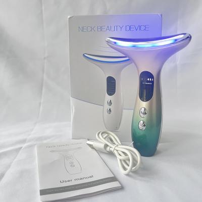 중국 안티 주름 EMS 가열 진동 목 얼굴 리프팅 아름다움 장치 피부 긴장을 위해 판매용