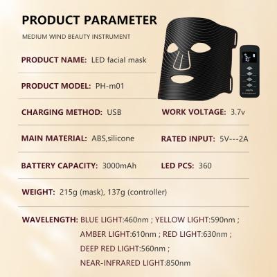 China Compact Skin Led Therapy Light Rot LED Blaulicht Gesichtsmaske für Akne Behandlung Instrument zu verkaufen