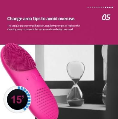 Chine Nettoyeur de pores Silicone lavage du visage brosse à éplucher Exfolier USB Charge IPX6 étanche à vendre