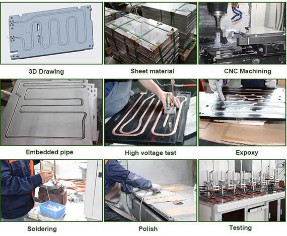 Multiple Profile Aluminum Cold Plate With Copper Pipe