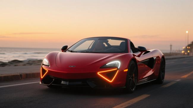 Small volume LED car headlights installed in vehicle