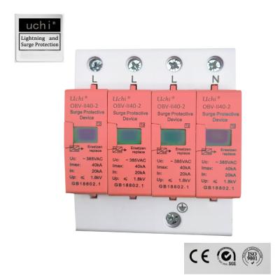 중국 1.8kV Imax 40kA PA66 PBT 서지 차단 장치 SPD 위로 판매용