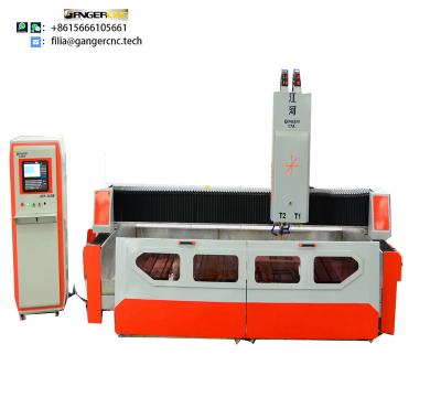 Cina High Precision CNC Machinery Center Stone CNC For Countertops Caesarstone Edge Polisher Double Heads GSY-3015B Bridge Cutting Machine in vendita