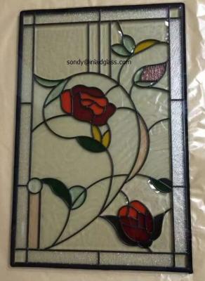 China Beveled Stained Glass Panel with patina caming for wooden door and windows 36