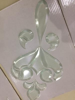 China 6MM beveled clusters glass with 1/2