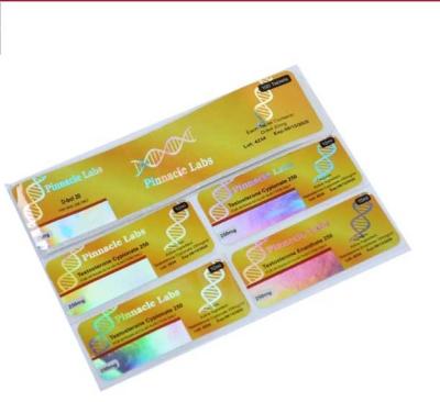 중국 3D 홀로그램 10ml 단백 동화 바이알 병 라벨 판매용