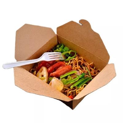 Cina Confezione da 337 g usa e getta da asporto, riciclata, confezione da fast food, in carta kraft in vendita