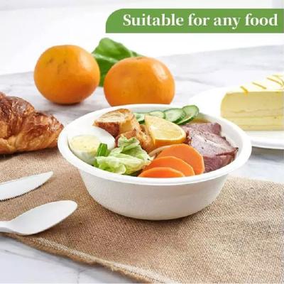 Cina Ciotole per zuppa biodegradabili compostabili per insalata con coperchi Ciotole monouso in fibra di bagassa da 16 once in vendita