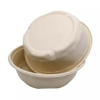 Cina Ciotole usa e getta biodegradabili compostabili di canna da zucchero Ciotole da asporto da 500 ml con coperchio in vendita