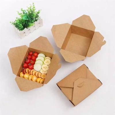 Cina Scatola per sandwich in carta kraft biodegradabile da 1300 ml Scatola per alimenti usa e getta Bento in vendita