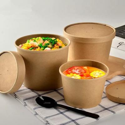Cina Imballaggio alimentare monouso biodegradabile in carta kraft per biscotti Ciotola per spaghetti di carta in vendita
